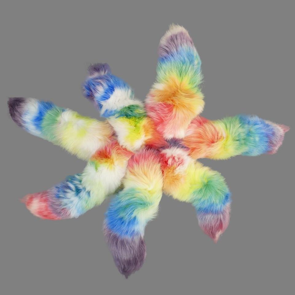 Glacier Wear Shadow Fox Tail/keychain - Dyed Rainbow - fxx1670 | eBay