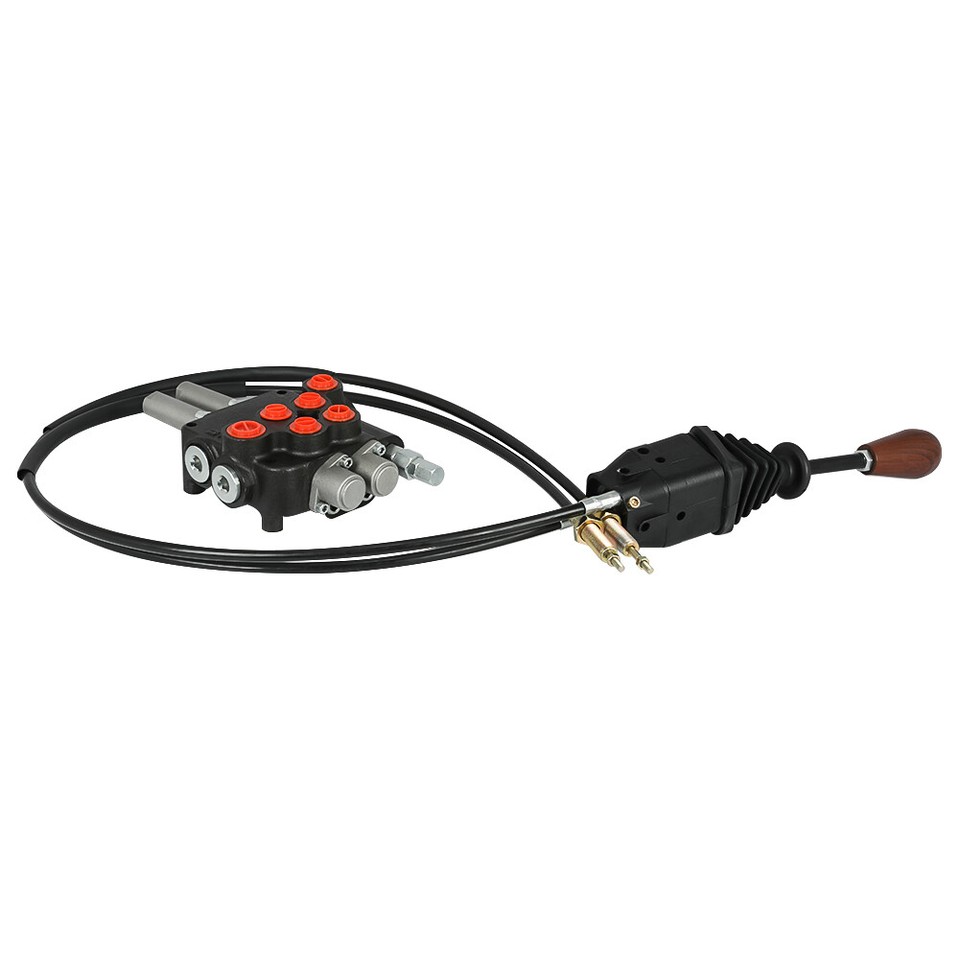 Joystick Cable 2 Cables Remote Control Valve Kit w/2 Spool Valve 80lpm ...