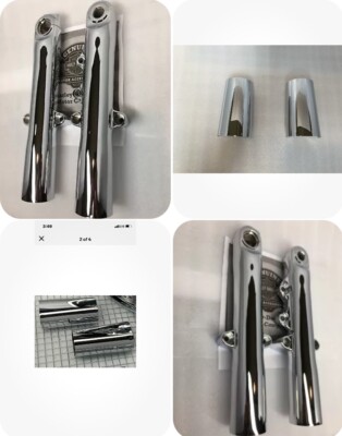 HARLEY FORK LEGS FATBOY 2018 -25 FLFB FLFBS CHROME LOWER Covers SLIDERS ...