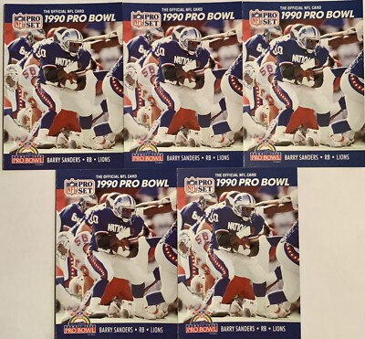 (2) 1990 PRO SET BARRY SANDERS #413 PRO BOWL DETROIT LIONS HOF 2ND YEAR ...