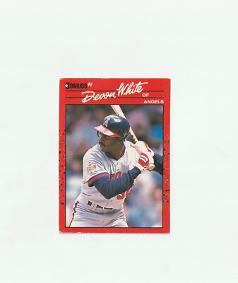 💎RARE ERROR💎- Devon White #226 - 1990 Donruss - Missing dot after INC ...