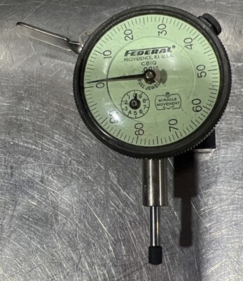 Vintage Federal C8IQ Dial Indicator Gage .001" Graduation Full Jeweled ...