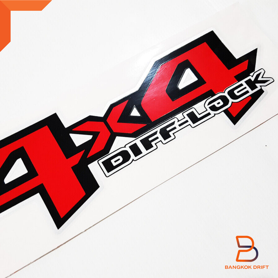 4X4 DIFF LOCK SIDE CABIN REAR BED STICKER DECAL FOR MITSUBISHI TRITON ...