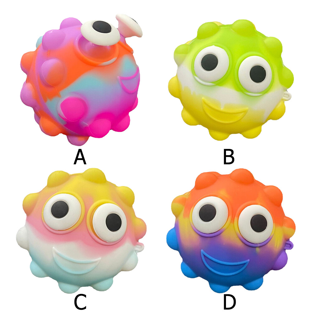 Mini Stress Relief Ball Massage Soft Colorful Grape Ball Christmas Gift ...