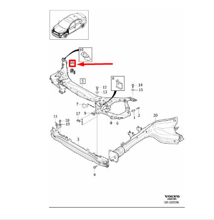Genuine Volvo Radiator Support Bracket 31276345 for sale online | eBay