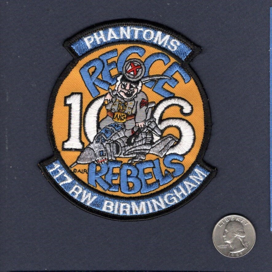 117th RW 106th TRS Recce Rebels RF-4 F-4 PHANTOM AL ANG USAF Squadron ...