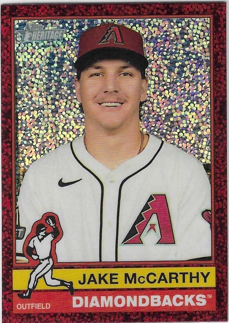 2025 Topps Heritage - High Number SP Jake McCarthy #473 Chrome Burgundy ...
