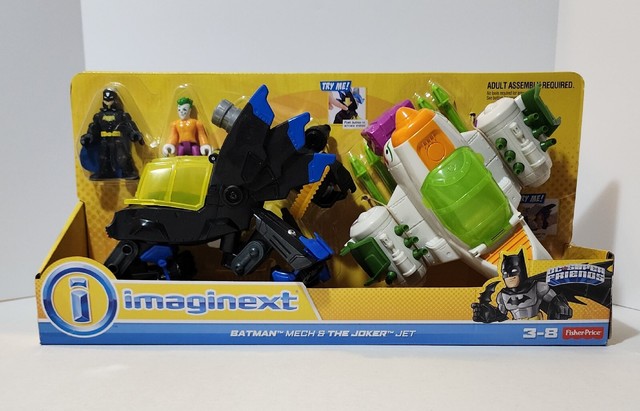 Imaginext Batman Mech & The Joker Jet Fisher- DC Super Friends Set for ...