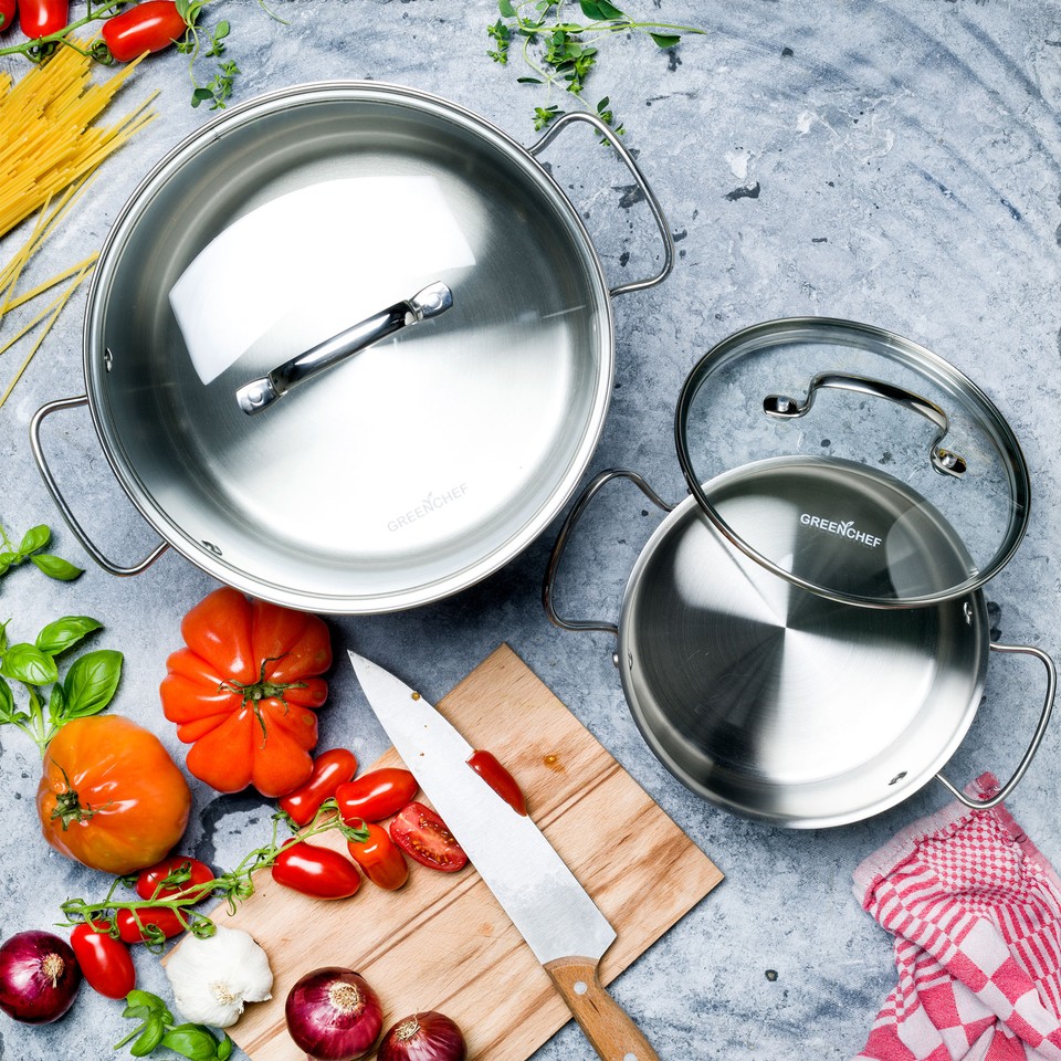 GreenChef 18cm Casserole Pot Profile Plus Non-Stick PFAS-Free Ceramic ...