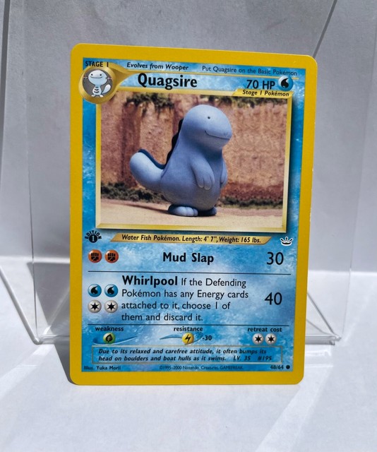 Pokémon TCG Quagsire Neo Revelation 48/64 Regular 1st Edition Common ...