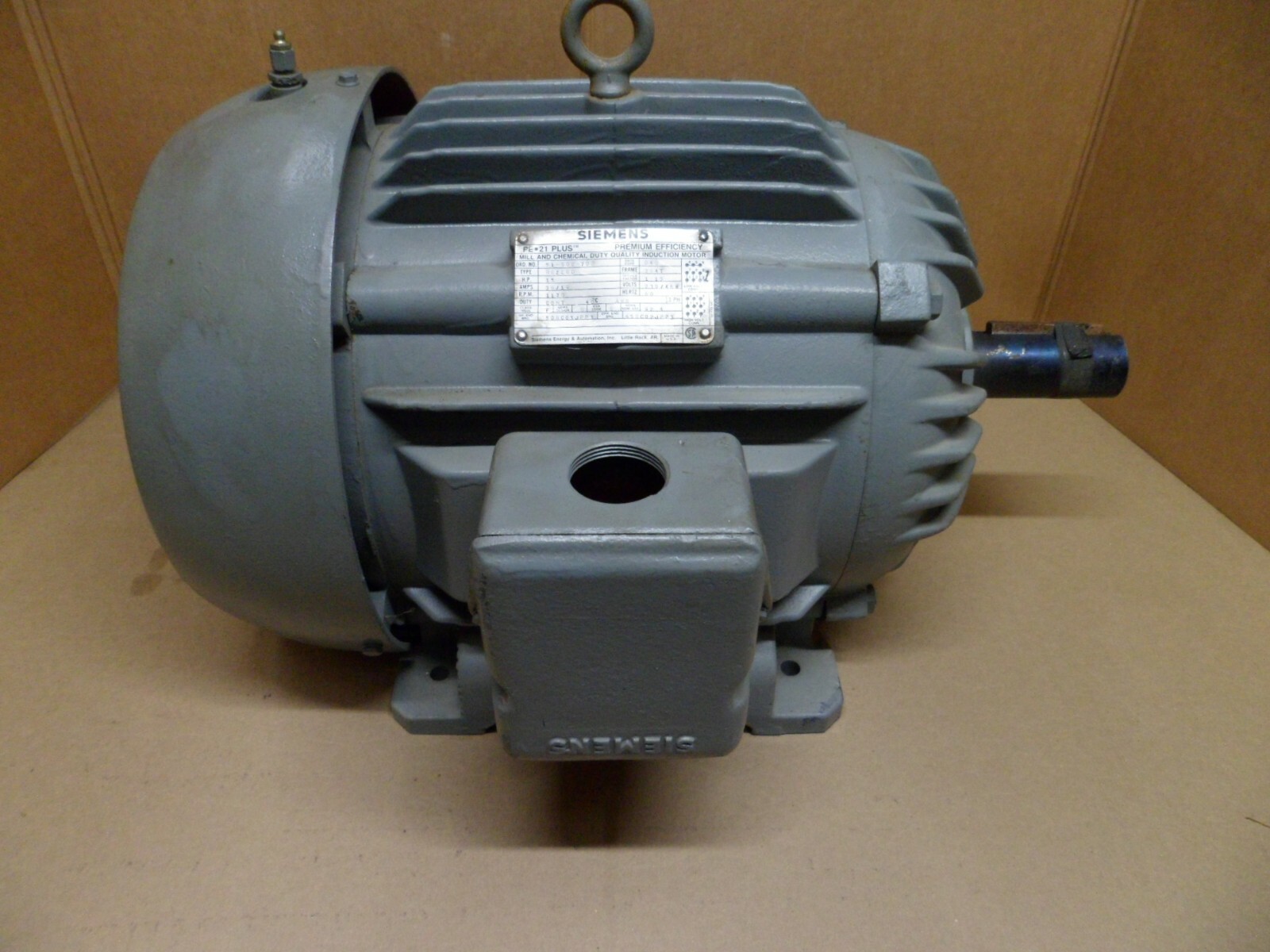 SIEMENS RGZESD PE21 PLUS AC MOTOR 15 HP. 230/460V 3 PH. 1170 RPM 284T ...
