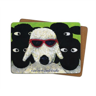 Thomas Joseph Placemat - Ewe're A Cool Dude - Sheep Table Mat - Anti ...