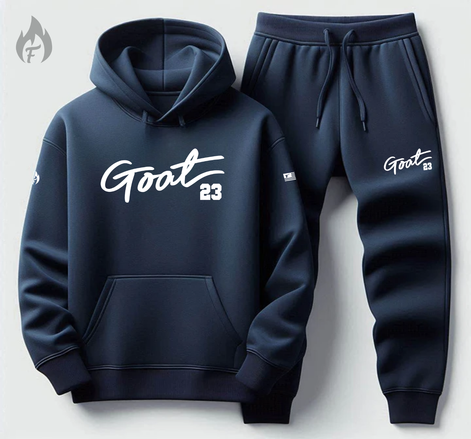 Mens Navy Blue Sweatsuit Hoodie Joggers Set To Match Air Jordan 4 ...