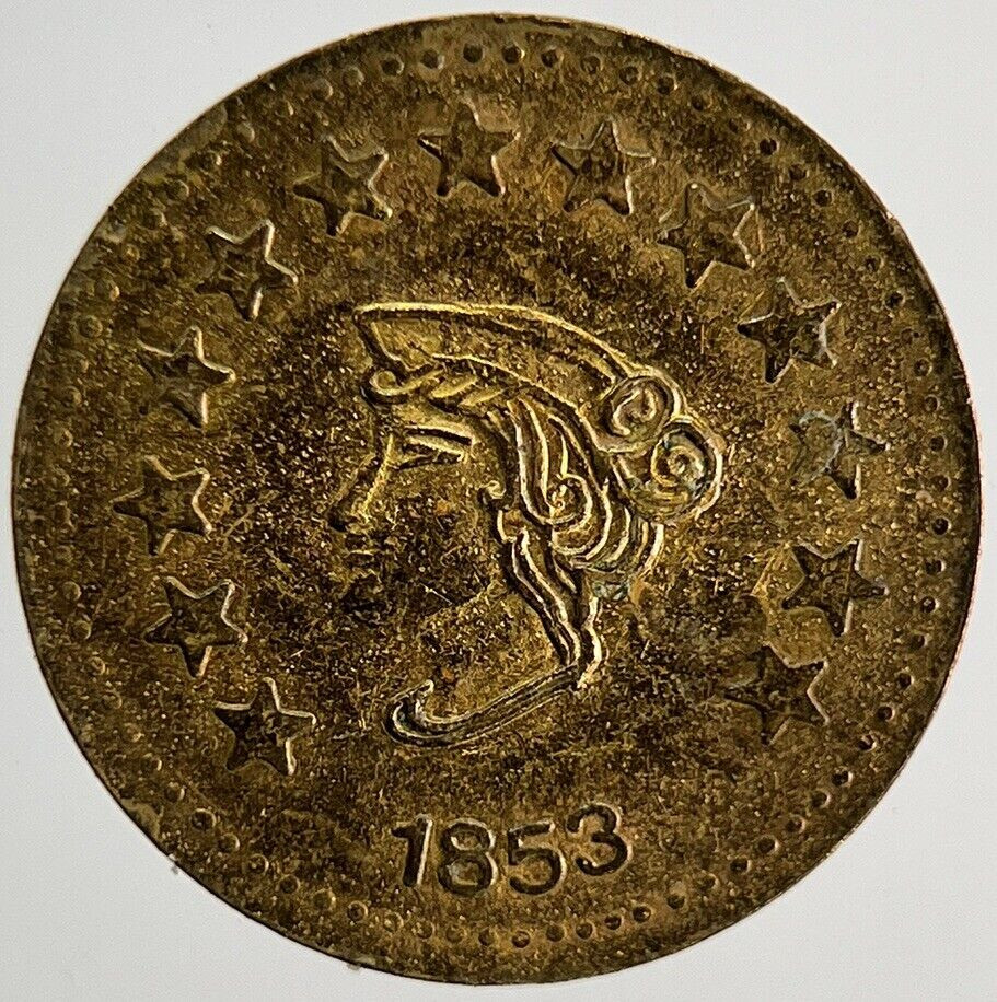 Souvenir 1852 US California Gold Plated 1/2 Token Coin | Collectable ...