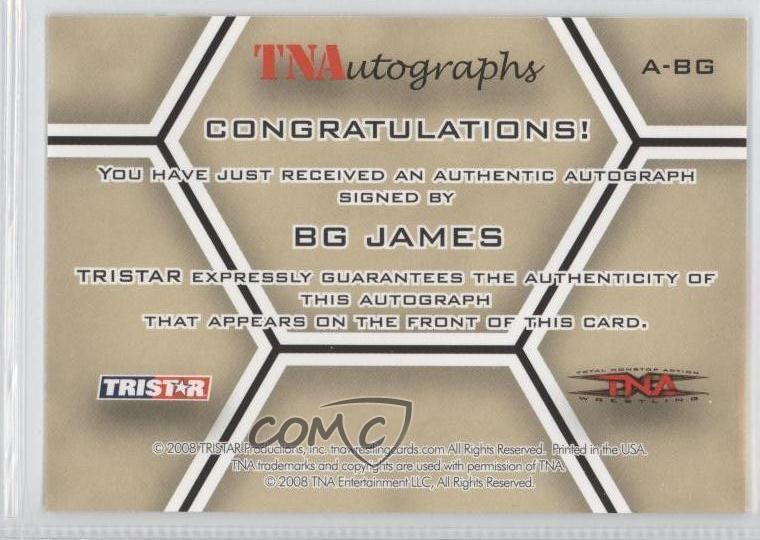 2008 TRISTAR TNA Wrestling Impact! TNAuto Jesse James BG James #A-BG ...