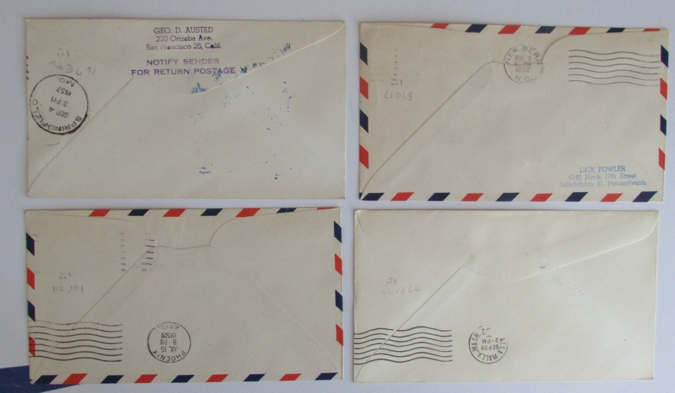 LOT OF 20 1952-59 US AIR MAIL Covers, FIRST FLIGHT Covers. Lot 250189 ...