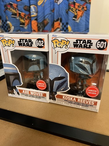 Star Wars Funko Pop: Axe Woves #602 & Koska Reeves #601 GAMESTOP EXCL ...