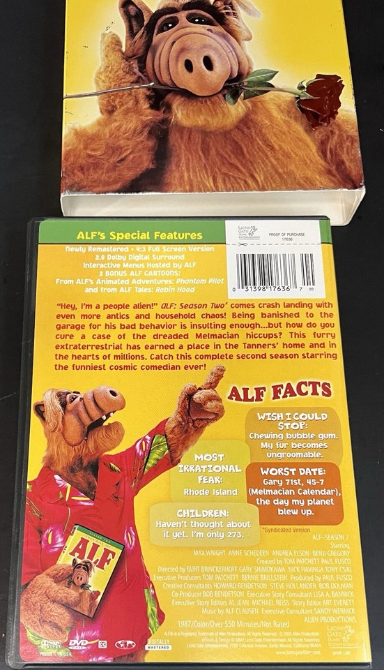 ALF TV Series Set Seasons 1 and 2 DVD Box Sets 4 Discs Each 8 Total ...