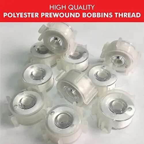 60S/2 Polyester Pre-Wound Bobbins Thread Class 15 A Superb White 60wt ...