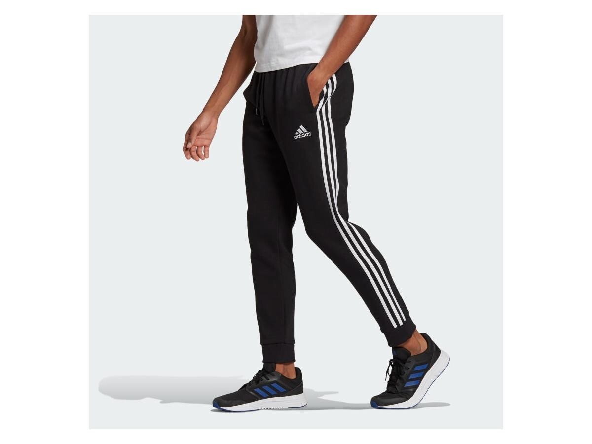 Adidas Essentials French Terry Pants Men's Size XL Black 3 Stripe ...