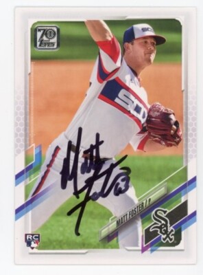 SIGNED BASEBALL CARD AUTO TOPPS 2021 CHICAGO WHITE SOX MATT FOSTER #426 ...