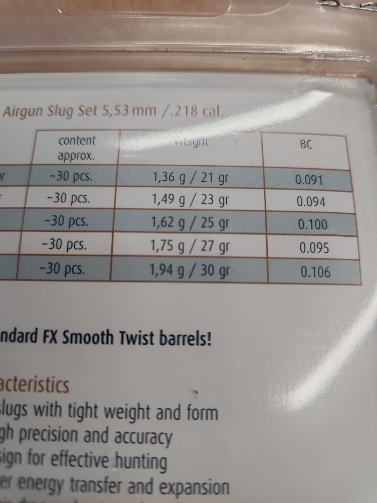 H&N Sample Pack 5 tubes SLUGS .22 5.53mm .218 slug Pellets Air Rifle ...
