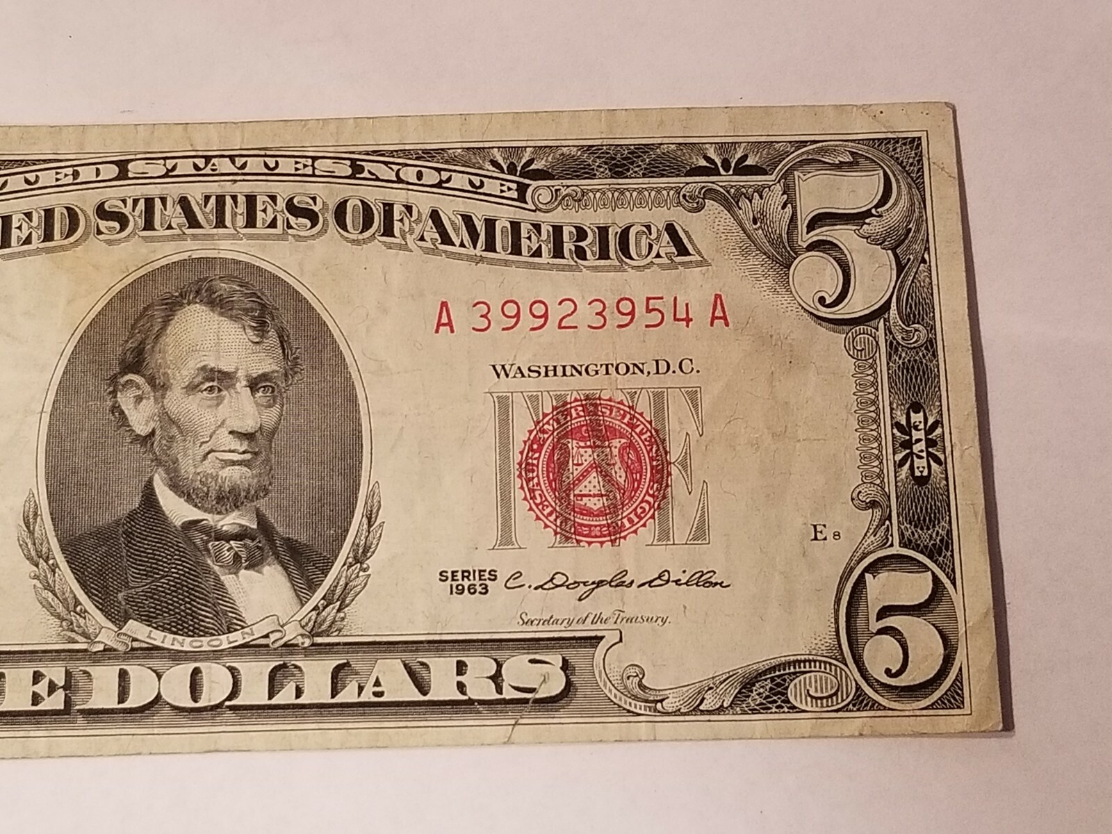 1963 Series $5 Red Seal United States Note Five Dollar Bill | eBay