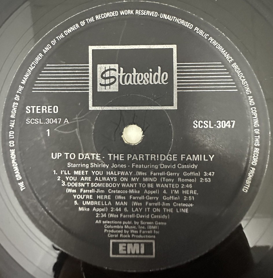 RARE THE PARTRIDGE FAMILY MALAYSIA SINGAPORE HONG KONG EMI STATESIDE LP ...