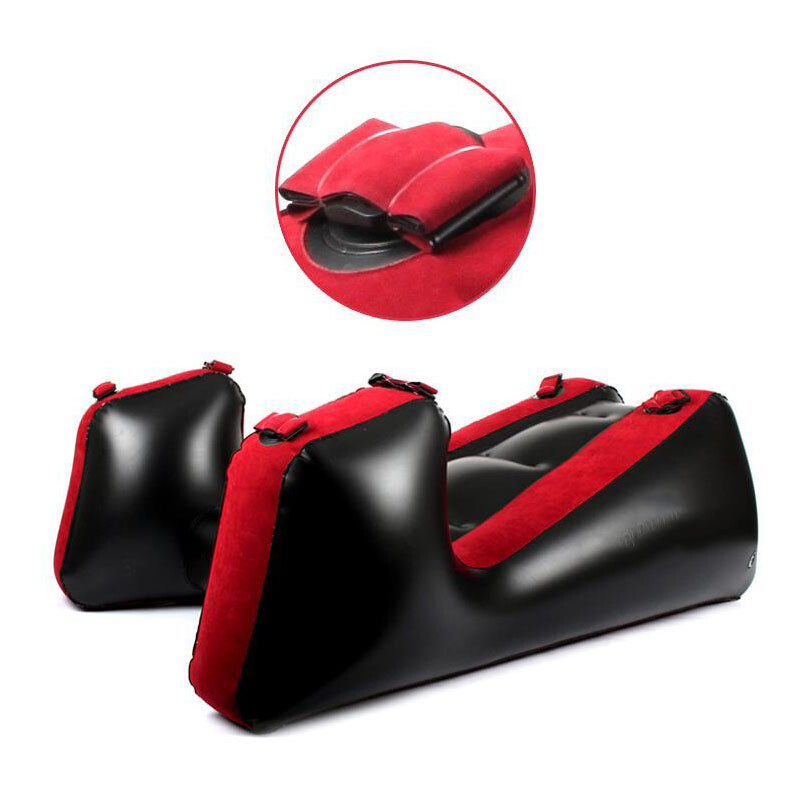 Inflatable Sofa with Strap Bed Love Position Chair Pillow Cushion Split ...