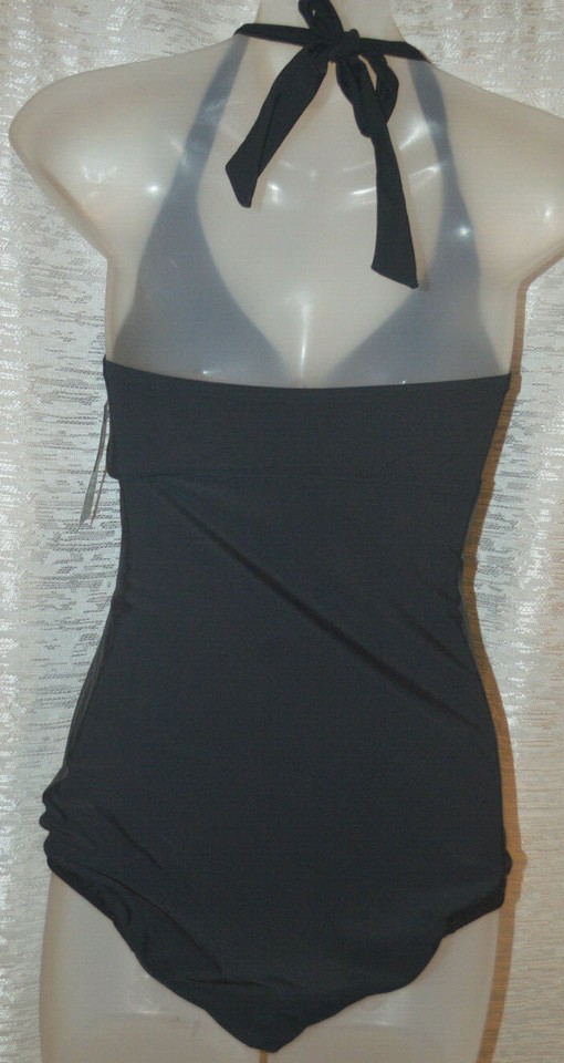 Women's Time And Tru Black One Piece Full Coverage Swim Suit Sizes S, L ...