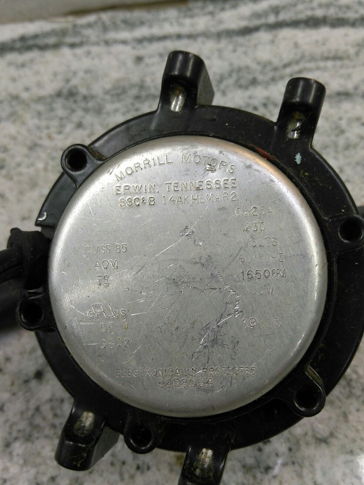 Morrill Motors SSC2B 14AKHEMAR2 Bearing Motor .25A 230V 1650 RPM ...