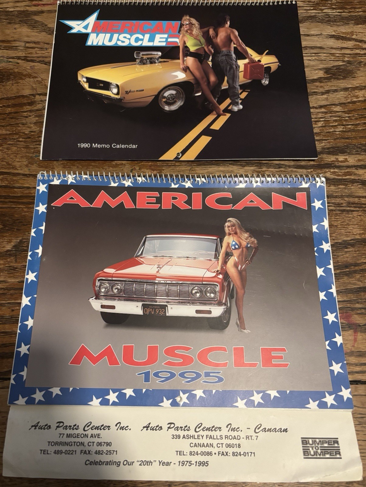 1990/‘95 American Muscle Calendars Classic Muscle Cars and Pinup Bikini ...