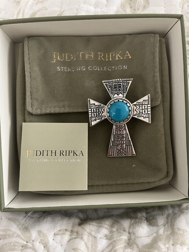 Judith Ripka Sterling Collection Sterling Silver 925 Cross Pendant ...
