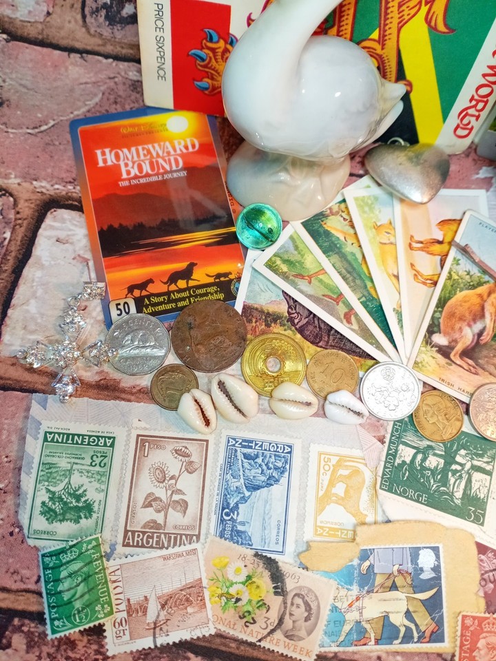Vintage Curio Job Lot coins Ephemera Stamps, Ceramic Etc History | eBay UK