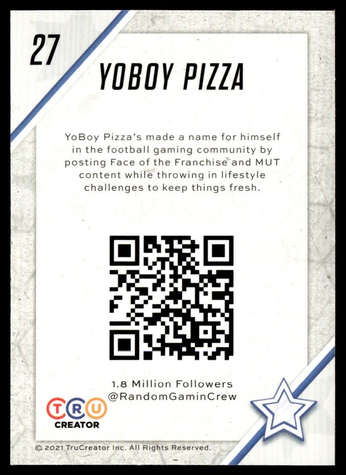 2021 TruCreator YoBoy Pizza #27 | eBay
