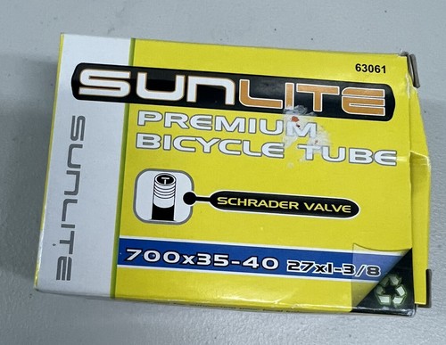 Sunlite Premium Inner Bicycle Tube 700c x 35-40c New Schrader Free ...