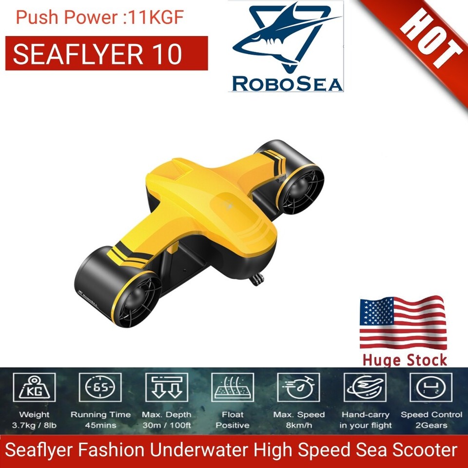 US ROBOSEA Underwater Scooter W/ Mount Dual Motor Diving Sea pool Ocean Seaflyer | eBay