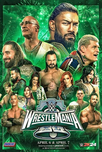 WWE Wrestlemania 40 Poster (2024) - 11x17 Inches | NEW USA | eBay