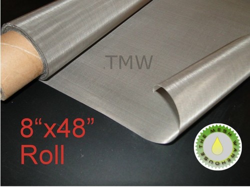 8"x48" ROLL 25 Micron - Stainless Steel 316 SS Mesh Cloth Screen filter ...