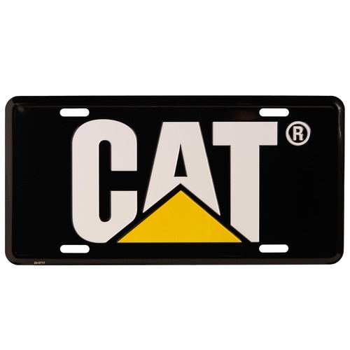 Caterpillar CAT Heavy Equipment 3D Embossed Black & Yellow Metal ...