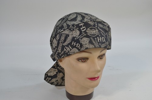 Harley Davidson Motorcycle Biker Logo Print Durag Do-Rag Bandana Head ...