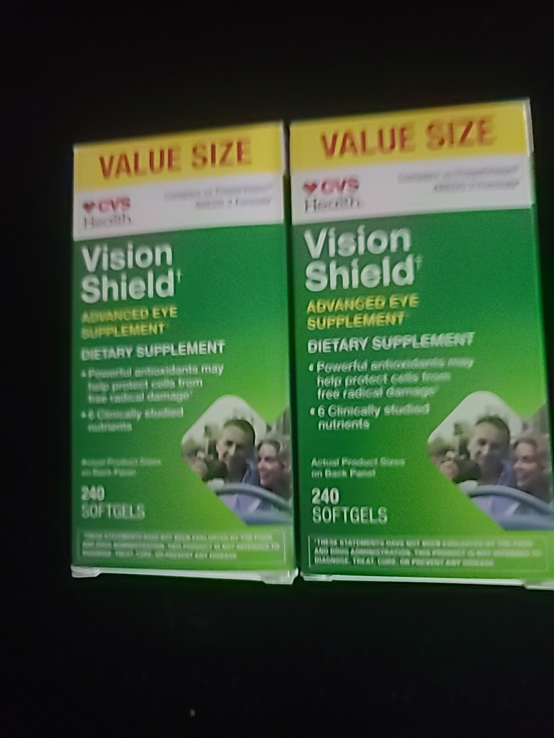 2x CVS Vision Shield Advanced Eye Supplement 240 Softgels, PreserVision ...