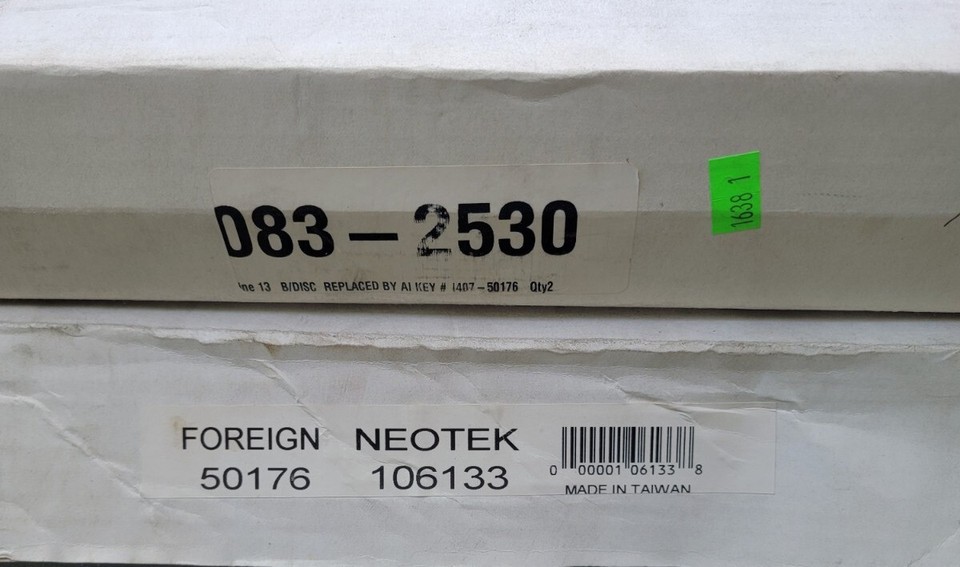 Disc Brake Rotors Rotor Pair Auto Extra Neotek 106133 Ref. 50176 083 ...