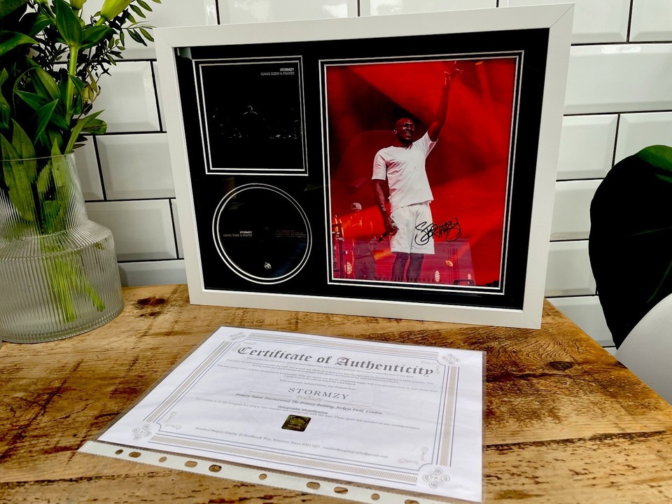 Stormzy / Gang Signs & Prayer /Hand Signed Photo / Autograph / Framed ...