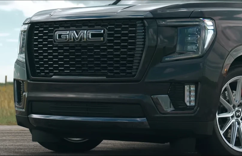 2021-2024 For GMC Yukon Yukon XL Front & Rear Chrome Black Emblem Kit ...