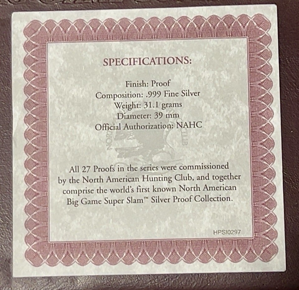 North American Hunting Club Dall's Sheep Super Slam Silver Medal | eBay