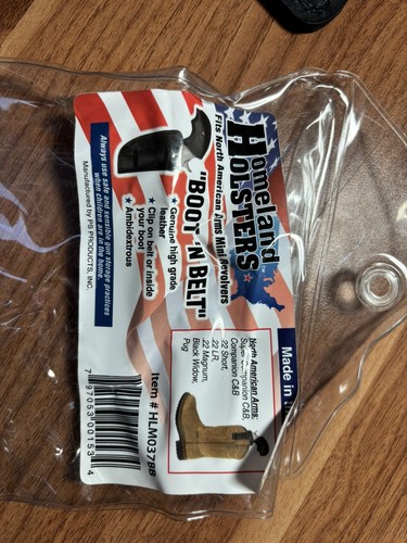Homeland Holsters Leather Boot 'N Belt, Fits North American Arms Mini ...
