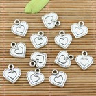 24pcs 13*11.6mm tibetan silver color 2sided love heart charms EF2368 | eBay
