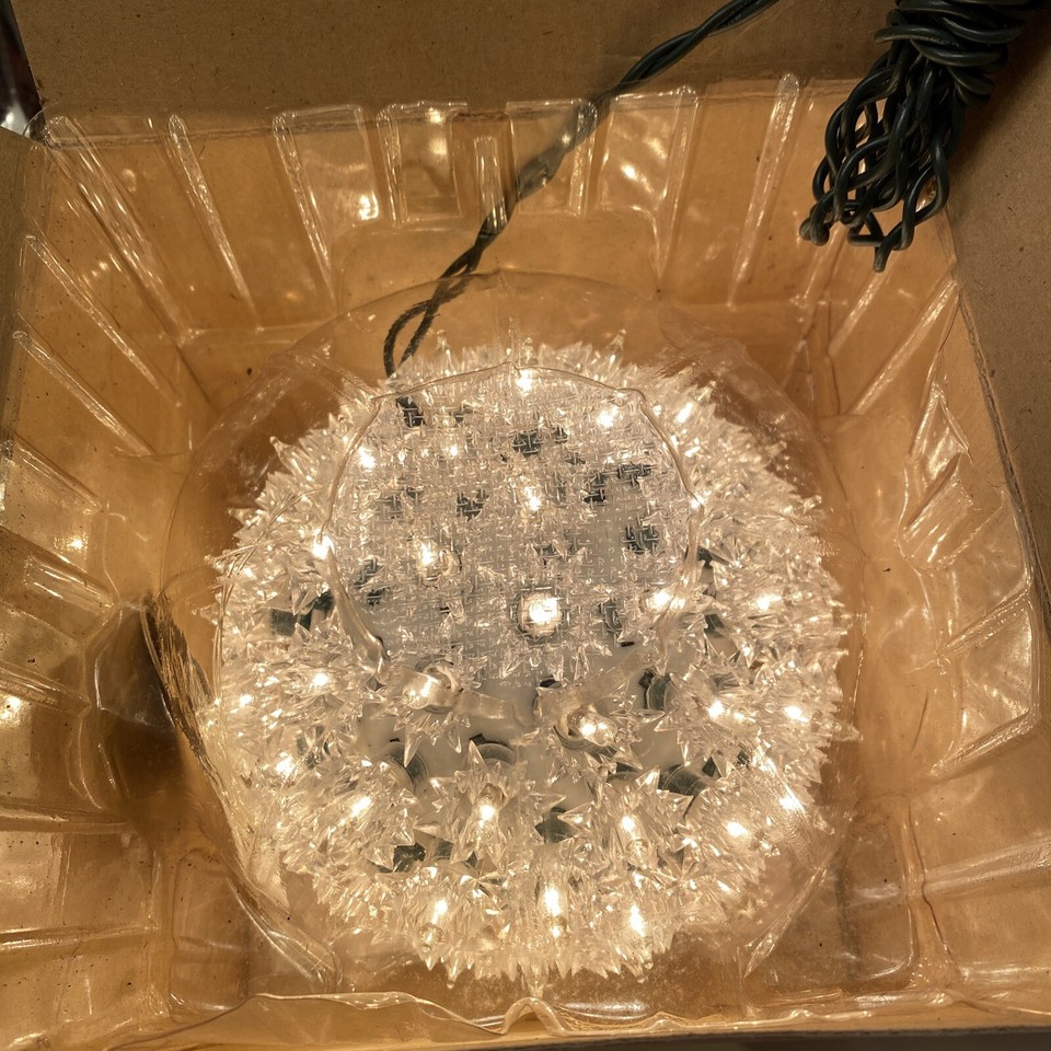 3 GE Holiday Classics 2002 Clear 100- Light Super Sphere Light 6 inches ...
