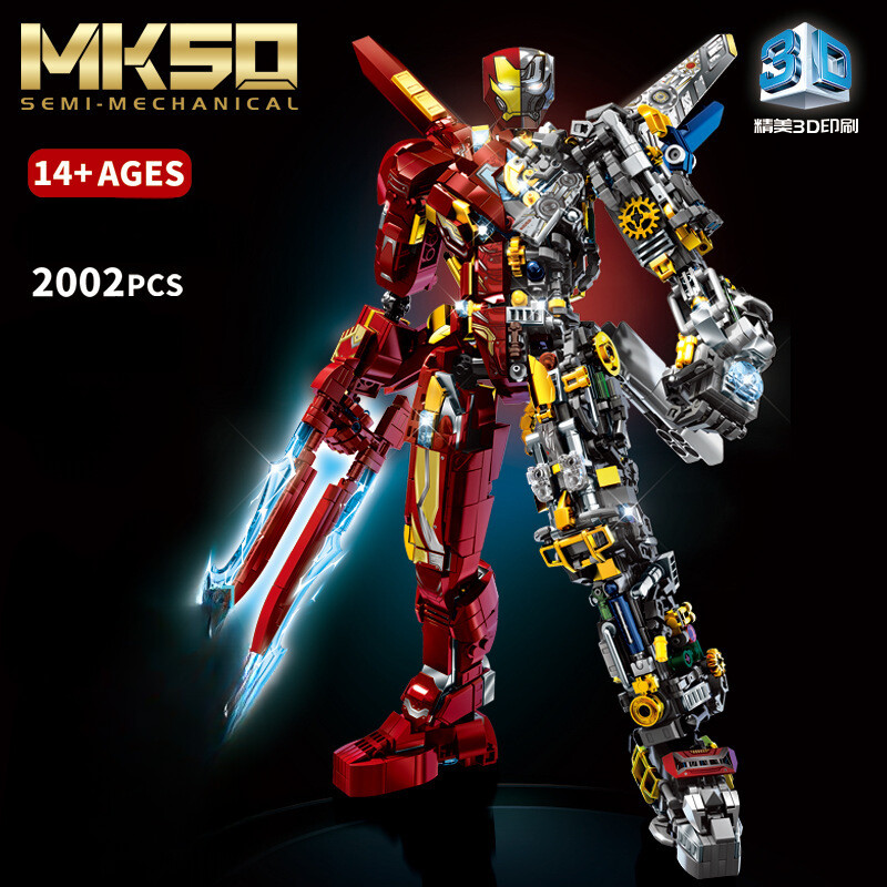2002pcs Technical Superhero Robot Mecha Bricks Iron Machine Building ...